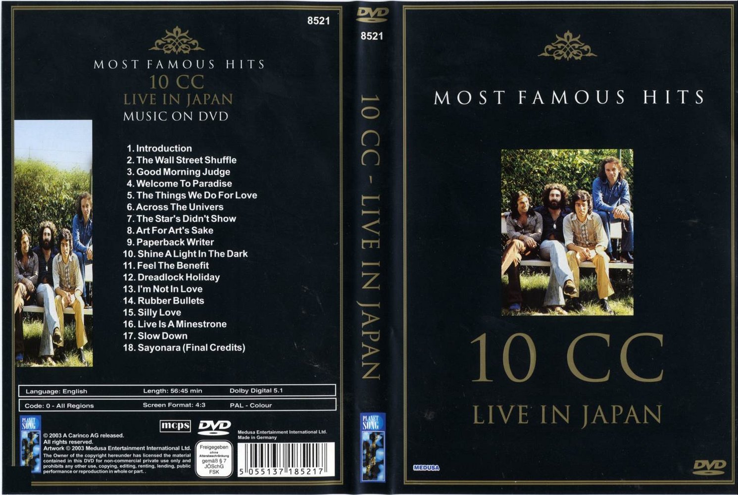 10 CC Live In Japan : Front | DVD Covers | Cover Century | Over 1.000. ...
